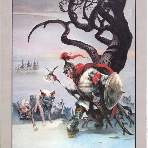Out of Print | Art | Chris Achilleos 2 Sided Book Page Print The Bull ...